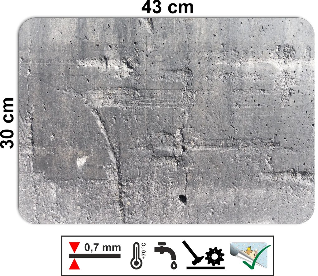 PokojovaDekorace.cz, Prostírání - 671, Beton, 43x30cm