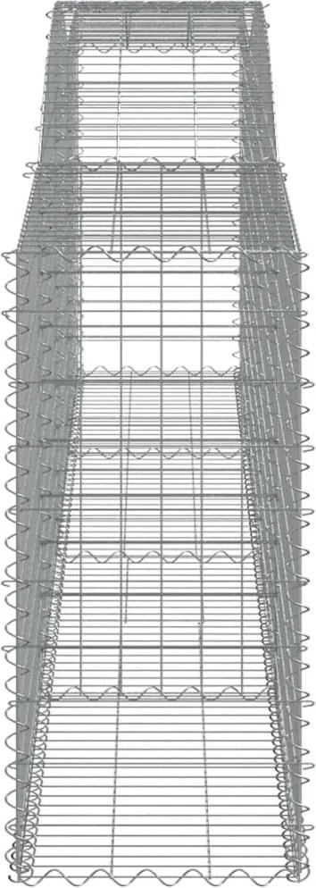 Klenuté gabionové koše 10ks 400x50x100/120cm pozinkované železo 3147004
