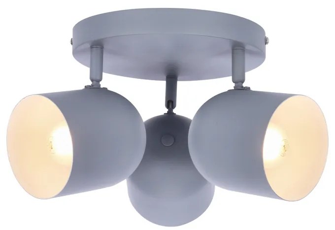 Stropní lampa 3xE27 šedá 32cm AZURO