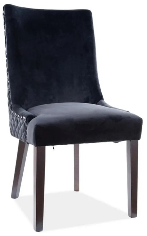 Jídelní židle LEON Velvet, 51x99x45, černá/bluvel 19
