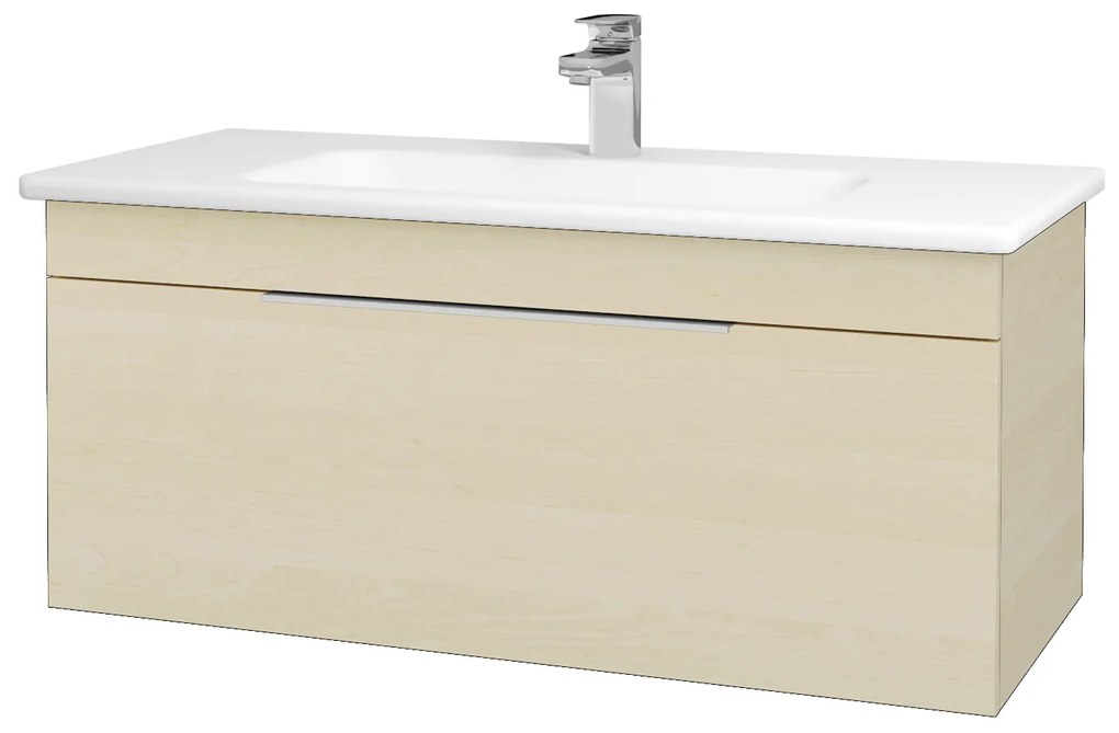 Dřevojas Koupelnová skříň ASTON SZZ 100 Varianta: N01 Bílá lesk / Úchytka T01 / D17 Colorado