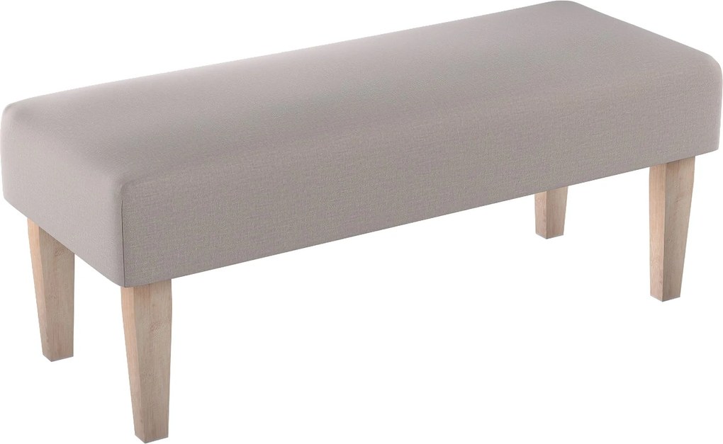 Dlouhá lavička 100x40cm barva béžová látka sametová