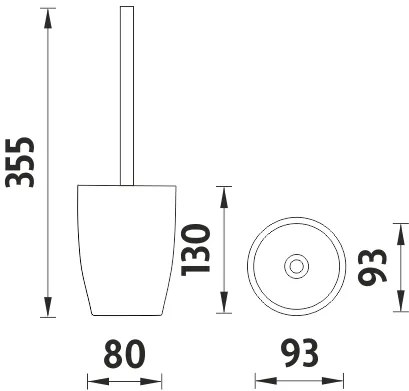 Nimco WC štětka AVA - AV 15094-05
