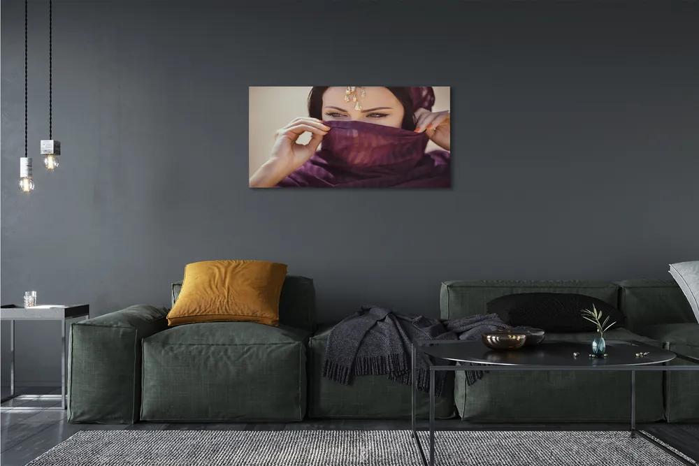 Obrazy na plátně Žena purple Materiál 140x70 cm