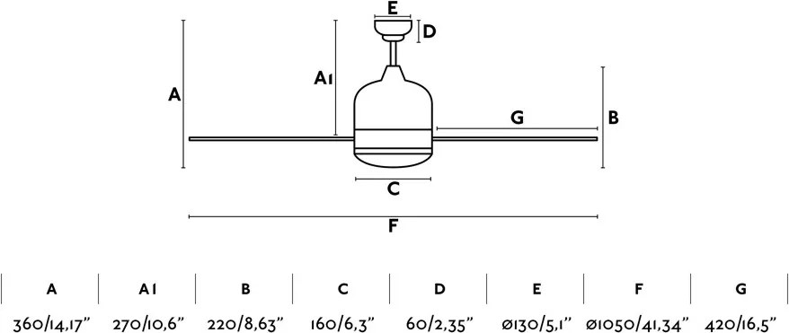 FARO OBOE 33610 41,34“ bílá/bílá/javor Reverzní stropní ventilátor