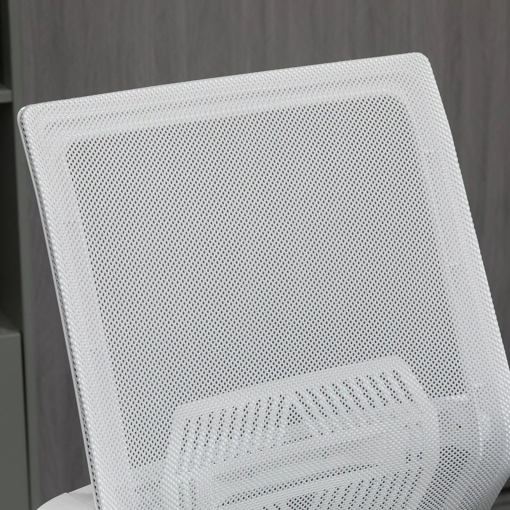 Vinsetto Výškově nastavitelná kancelářská židle s vysokým sedákem, rozměry 64D x 59Š x 104-124V cm, otočná kancelářská stolička 360°, prodyšná síťovi…