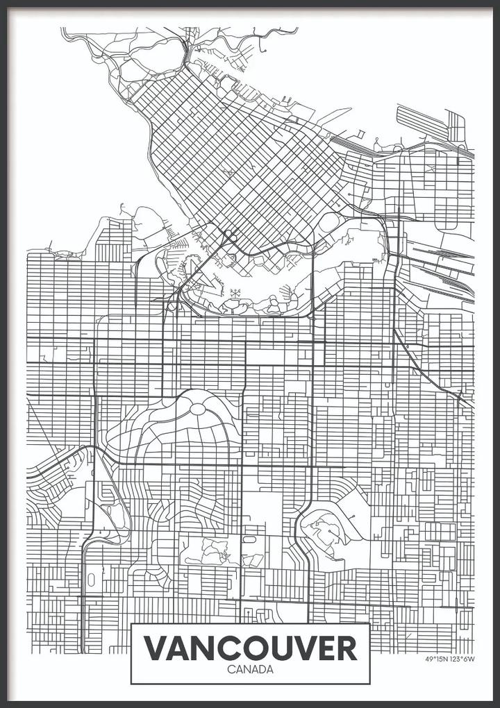 DecoKing - Nástěnný plakát - Map - Vancouver