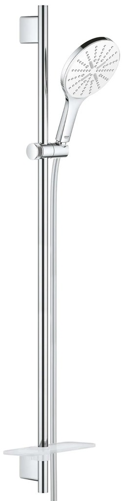 Grohe Rainshower SmartActive - Sada sprchové hlavice 150 9,5 l/min, 3 proudy, tyče 90 cm a hadice, měsíční bílá 26594LS0