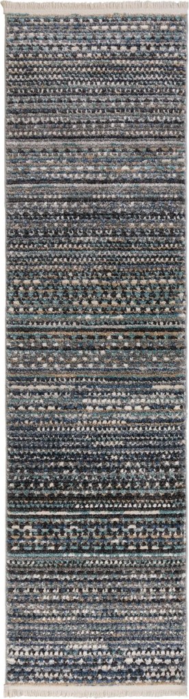 Flair Rugs, Běhoun Santiago Camino Blue, 60x230, modrá, ložnice