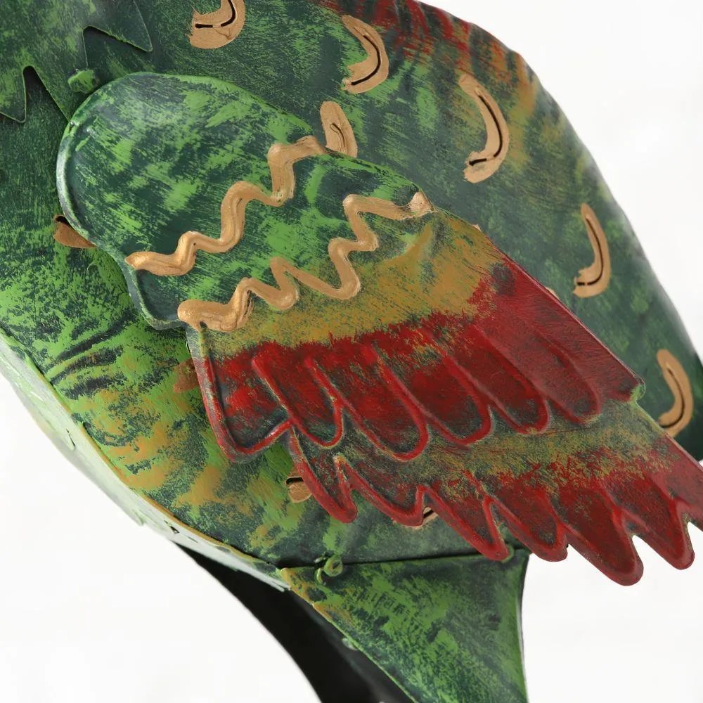 Zahradní kovová figurka Peafowl Duo, 78 cm, zelená/modrá