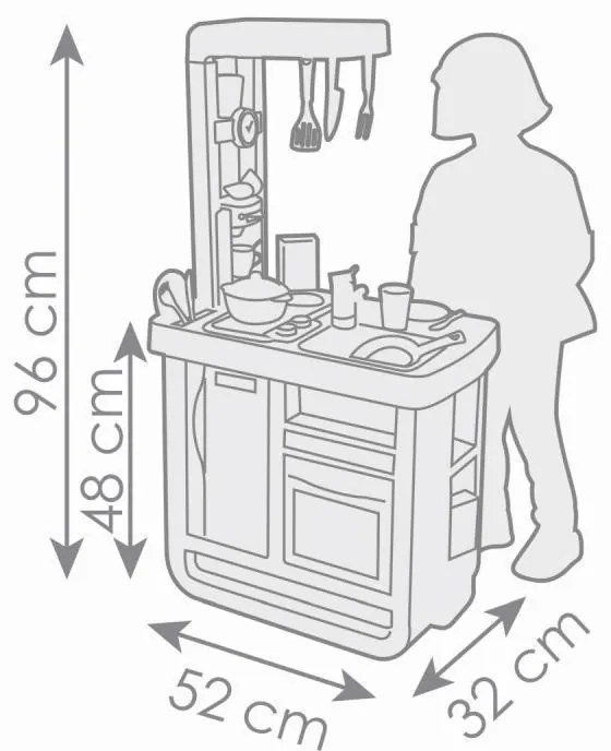 Smoby Kuchyňka Bon Appetit elektronická, modro-bílá