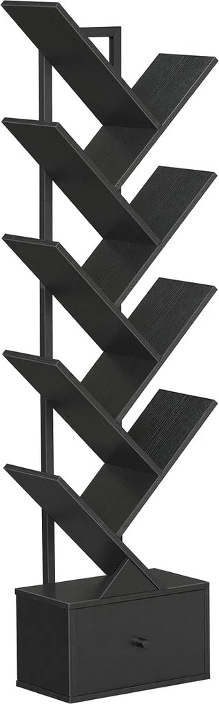 Designová knihovna Marelo 135 cm černá