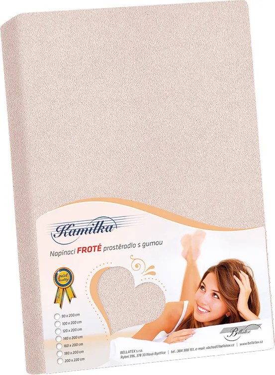 Bellatex Prostěradlo froté Růžová 200x220 cm