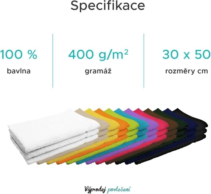 Ručník Classic malý krémový 30x50 cm, 100% bavlna