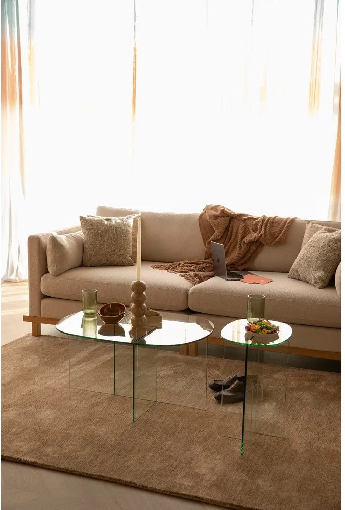 Skleněný konferenční stolek 60x80 cm Linea – Zuiver