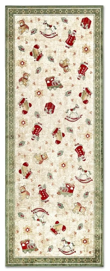Zelený běhoun s vánočním motivem s příměsí bavlny 80x200 cm Toy's Delight Green Christmas – Villeroy&amp;Boch