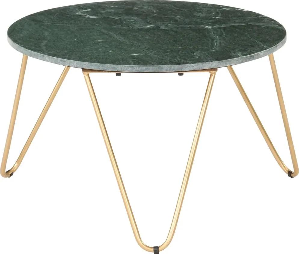 vidaXL Konferenční stolek 65x65x42 cm pravý kámen mramorový vzor [286447] Barva: Bílá
