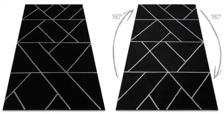 koberec EMERALD výhradní 7543 glamour, stylový geometrický černý / st velikost 160x220 cm | krásné koberce cz