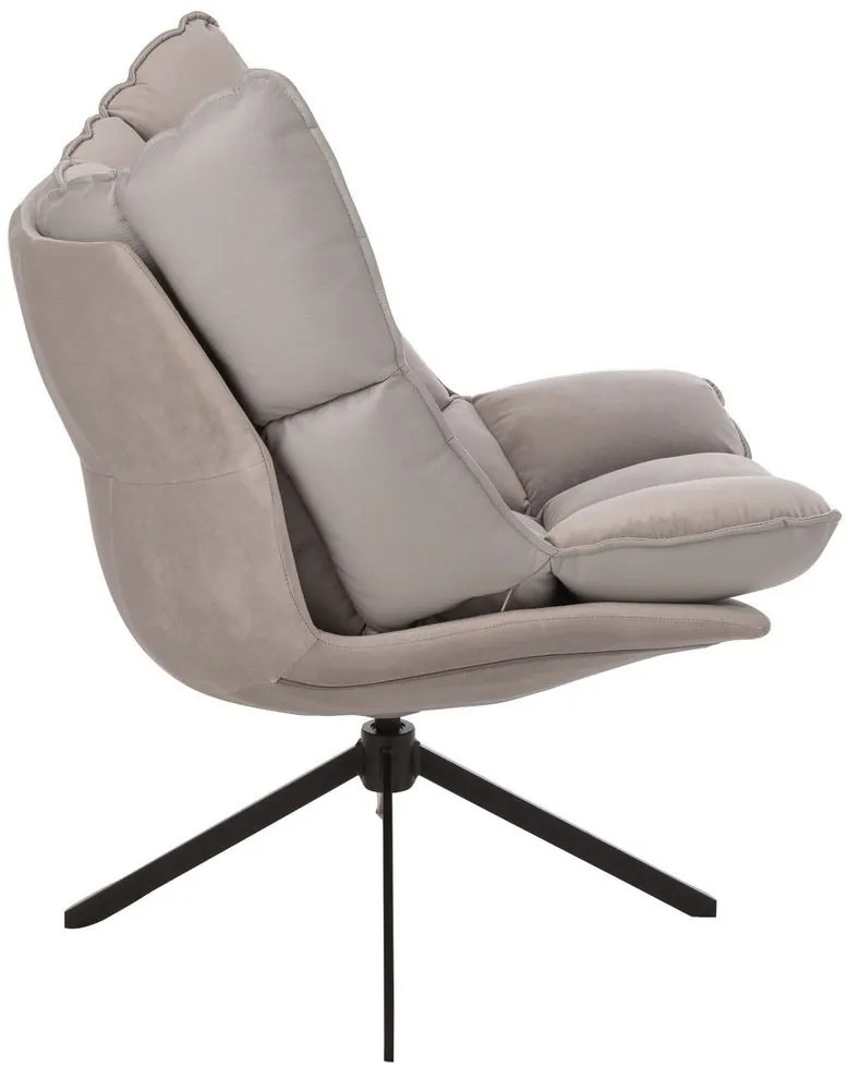 Šedé sametové relaxační křeslo Chair Relax Bubby Grey - 78*73*92cm