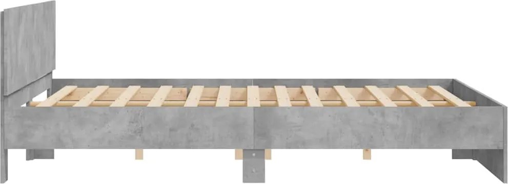 Rám postele s čelem betonově šedý 180 x 200 cm 3207465