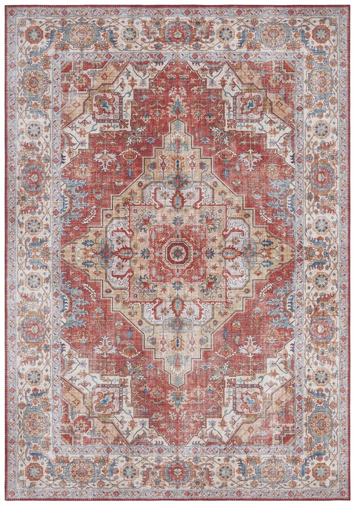 Hanse Home, Kusový koberec Asmar 104013 Brick/Red, 120x160, červená, obývací pokoj