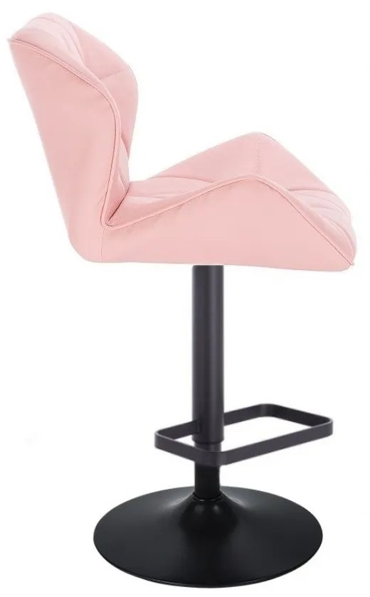 LuxuryForm DESIGN Barová židle MILANO na černé kulaté podstavě - růžová