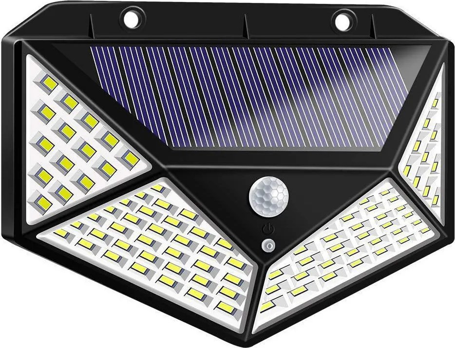 Verk Group Solární lampa 100 led se soumrakovým senzorem pohybu