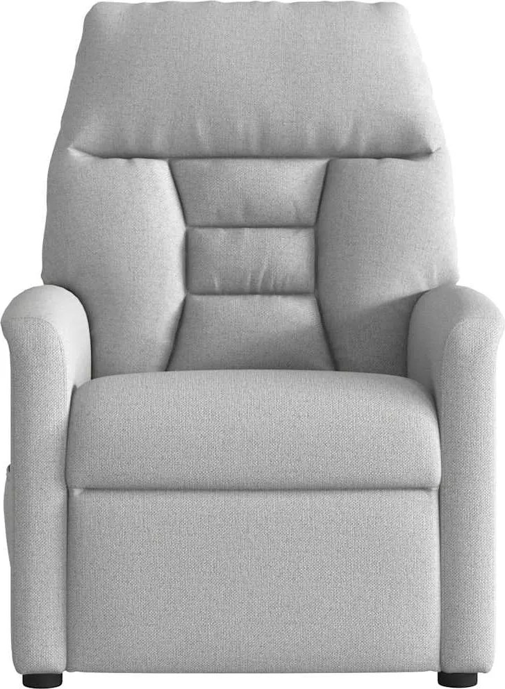 Elektrické polohovací křeslo obláčkově šedé textil 3303021