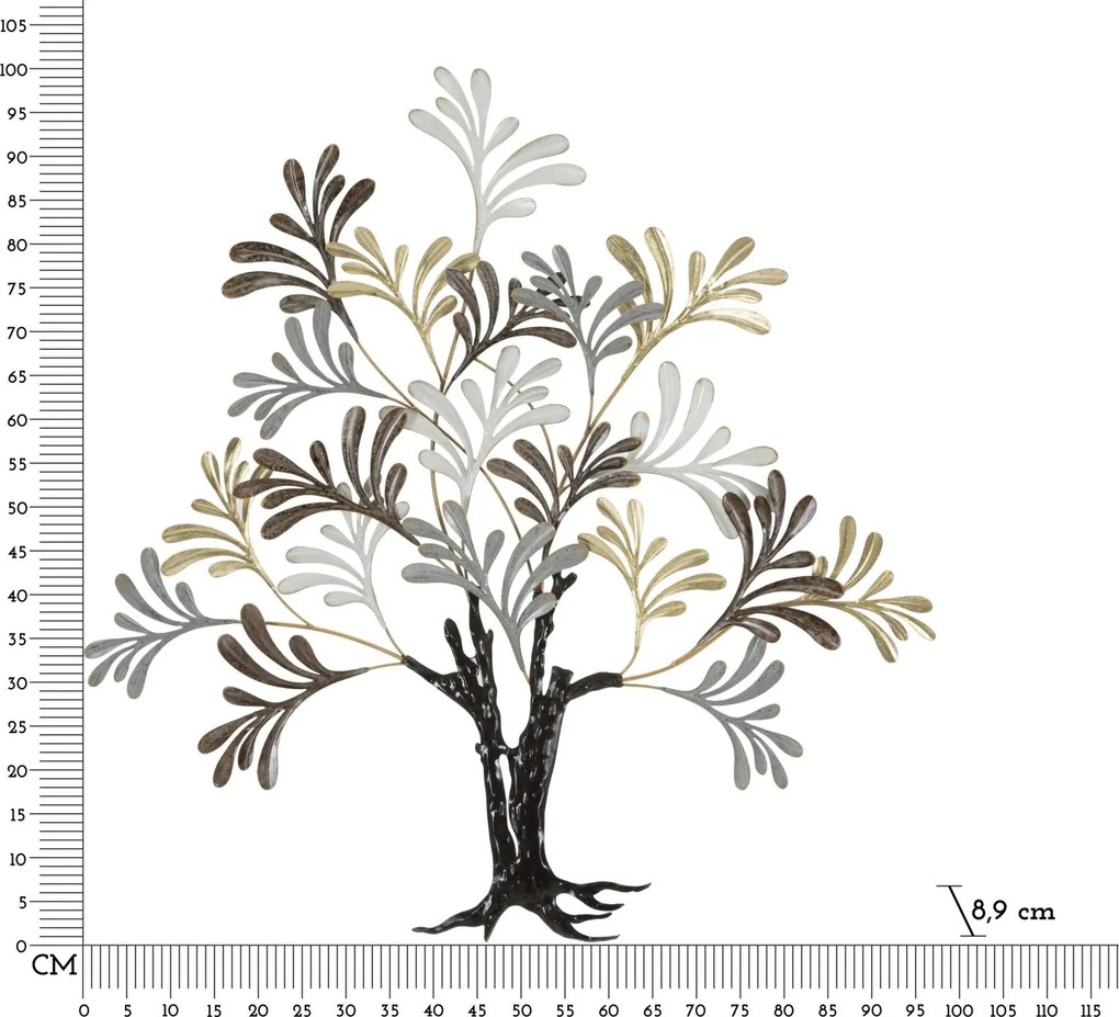 Nástěnná kovová dekorace Albero Lixy 97,2 cm vícebarevná