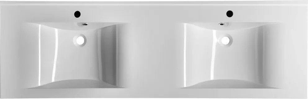 Sapho Sapho, FLAVIA dvojumyvadlo 160x50cm, litý mramor, bílá, 68164