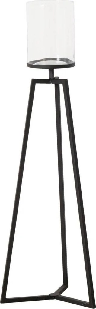 Skleněné svícny na kovovém podstavci Cosa, 75 - 95 cm