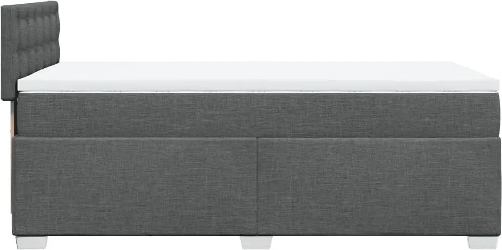 Box spring postel s matrací tmavě šedá 80 x 200 cm textil 3285730