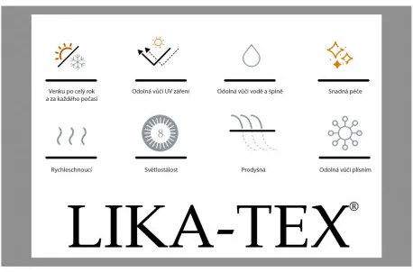 luxusní zahradní 3místná pohovka - PARIS LIKA - TEX® antracit