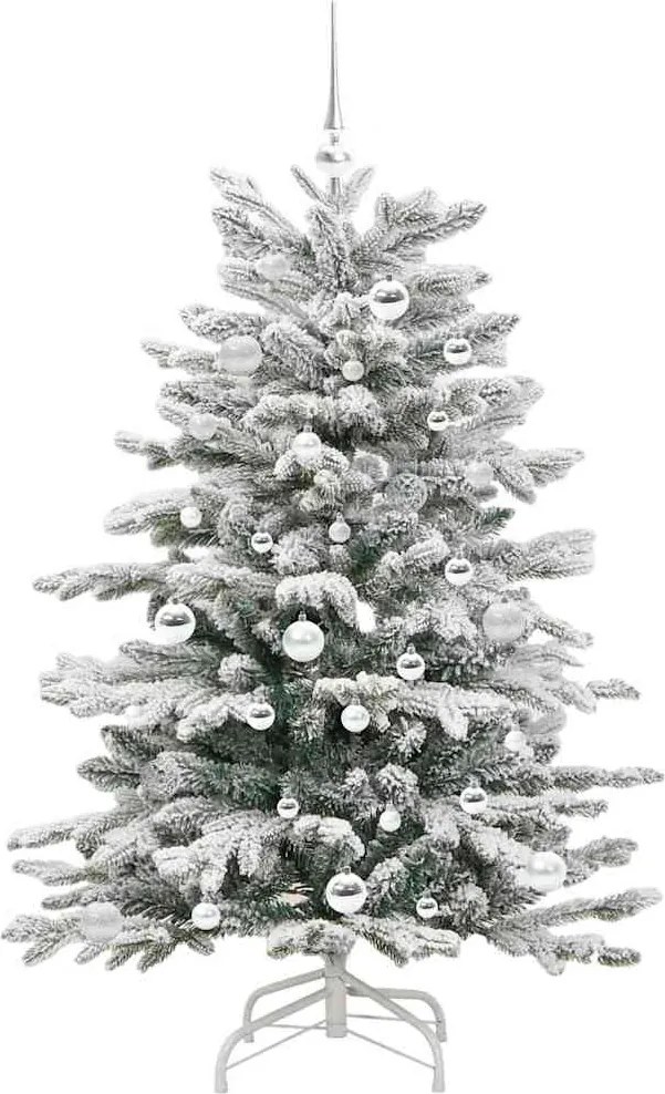 Umělý Skládací Vánoční Strom Bílá 150 cm PE a PVC 3395636