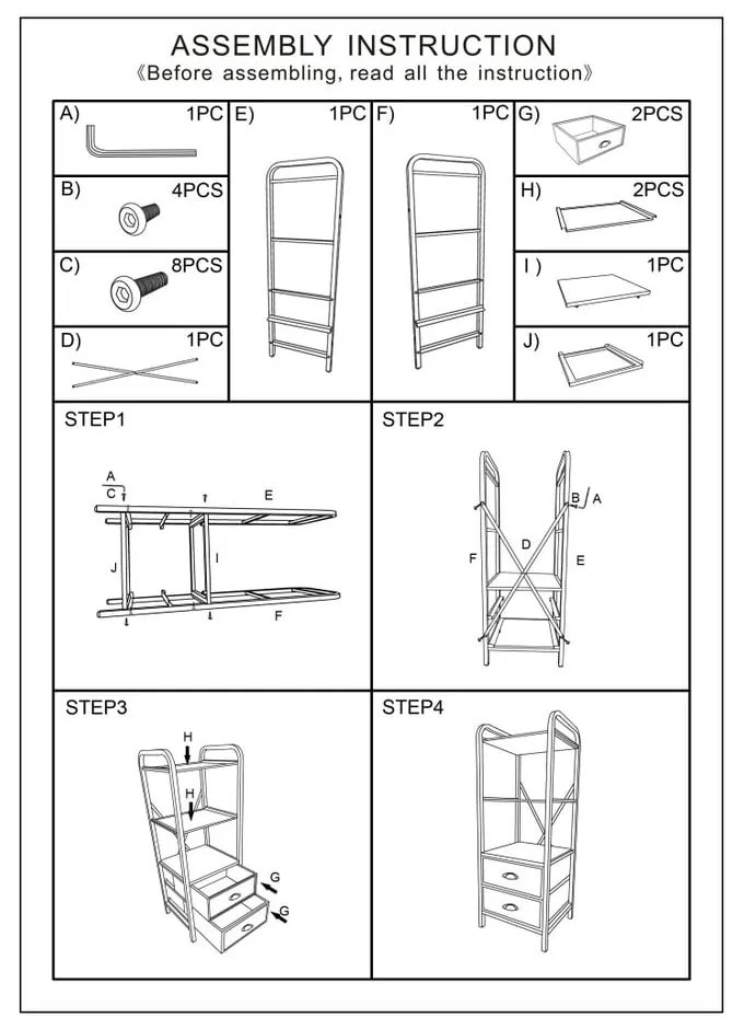 Koupelnová police s 2 zásuvkami Mauro Ferretti Illinois, výška 99 cm
