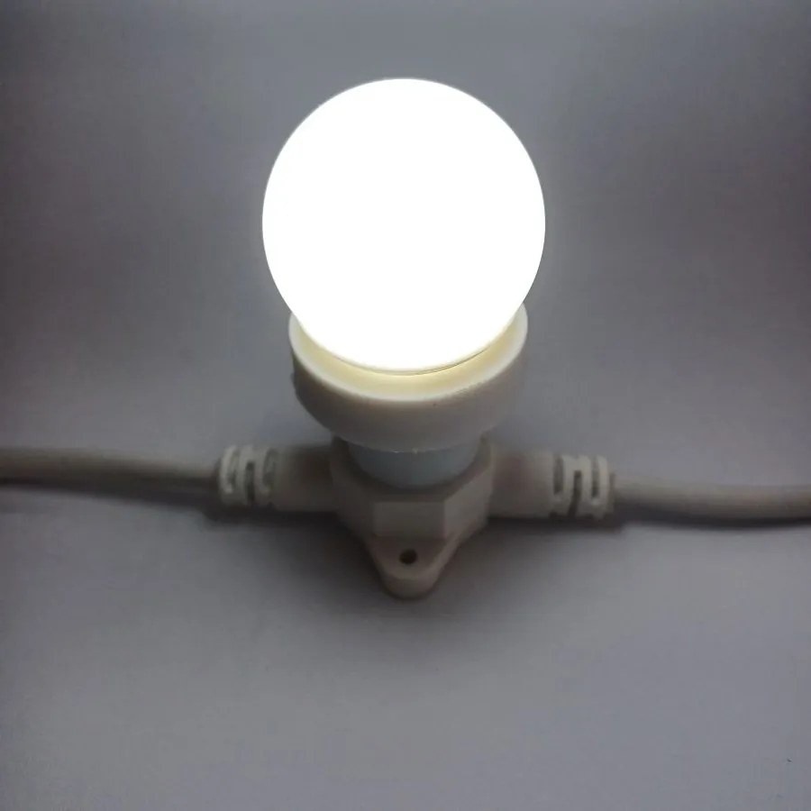 LED žárovka ledově bílá, patice E27, 12 diod