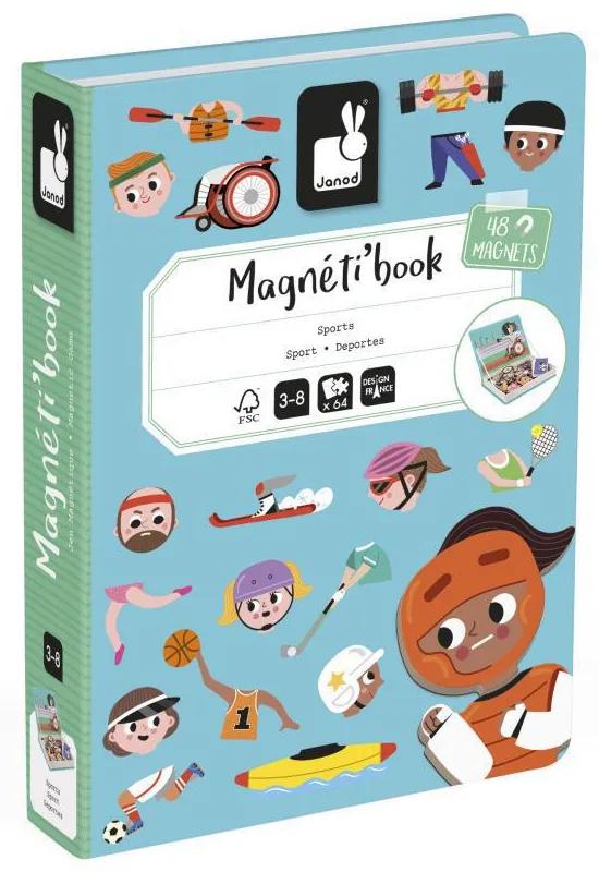 Janod Magnetická kniha skládačka pro děti Sport Magnetibook