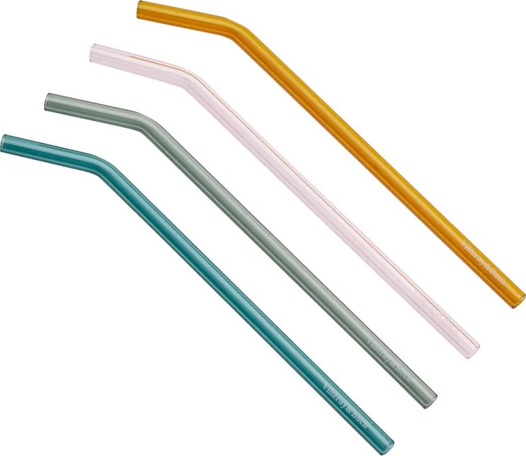 Villeroy&Boch Villeroy & Boch Artesano Beverages sada 4 skleněných brček, 21 × 3 × 0,8 cm