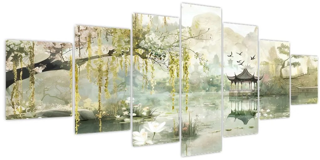 Obraz - Čínské jezero (210x100 cm)