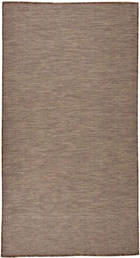 Venkovní hladce tkaný koberec 80x150 cm hnědá 340785