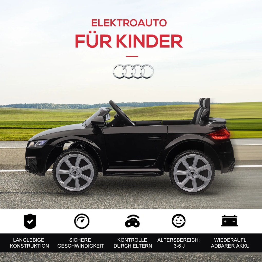 HOMCOM dětské elektrické autíčko 12V dětské autíčko s dálkovým ovládáním 2.4G, hudba, elektrické autíčko se světlem, připojení USB/MP3, funkce zpětné…