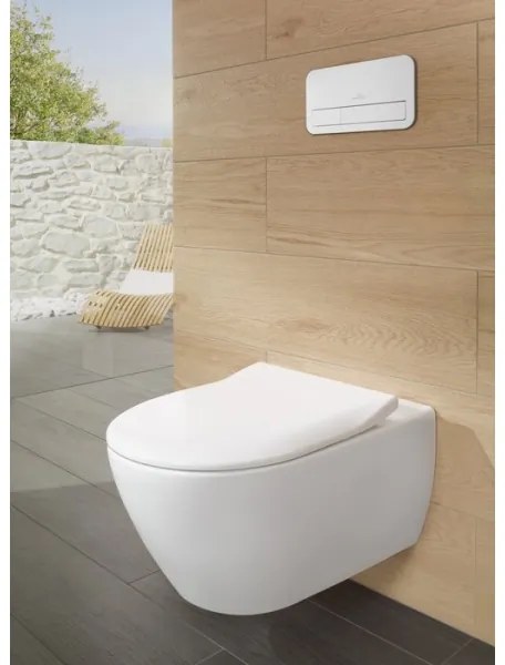 Villeroy & Boch 5614R201 -Závěsné WC s prk SoftClose SUBWAY keramika/bílá