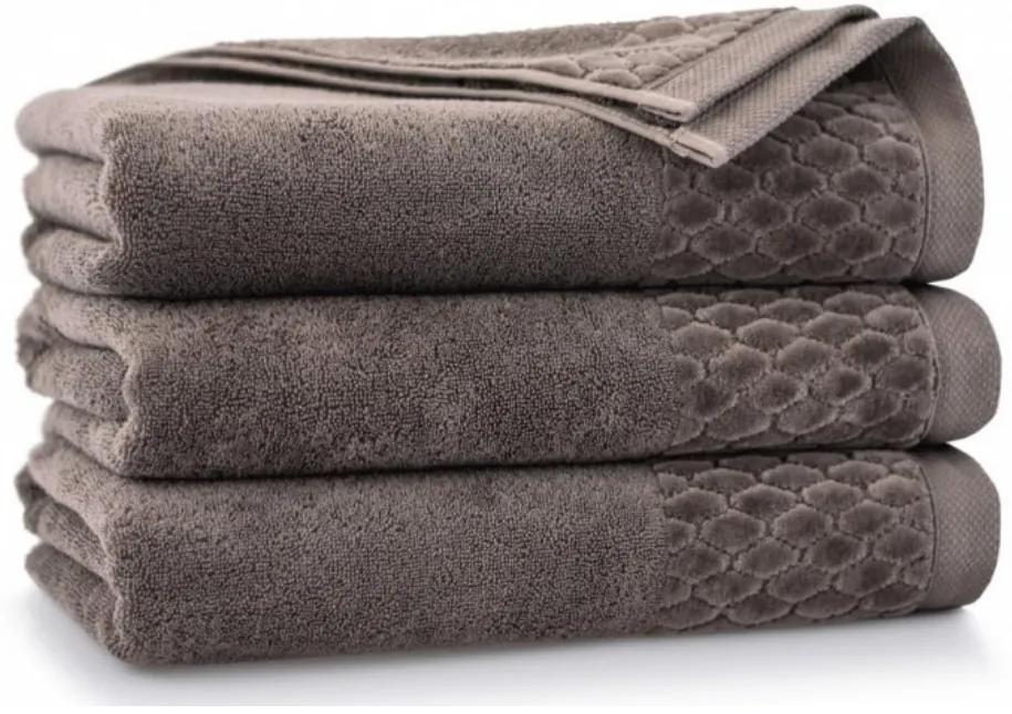 Egyptská bavlna ručníky a osuška Cannosa - hnědá Velikost: ručník 50 x 100