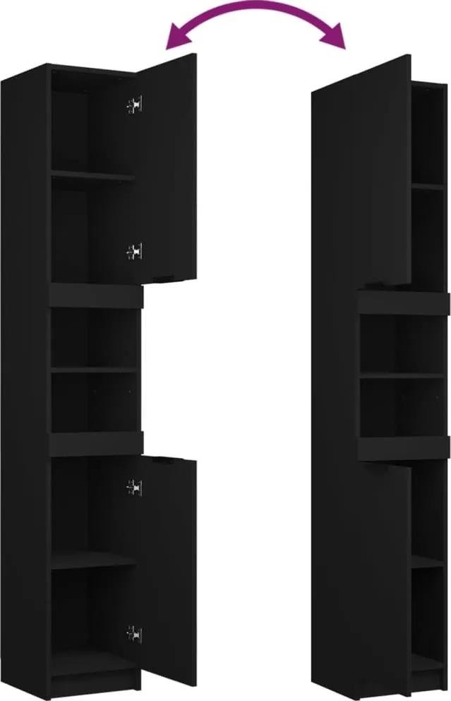 vidaXL Koupelnová skříňka 32x34x188,5 cm kompozitní dřevo [817071] Barva: dub sonoma
