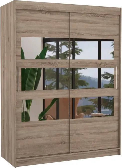 Skříň posuvná se zrcadlem FLORENTO 150