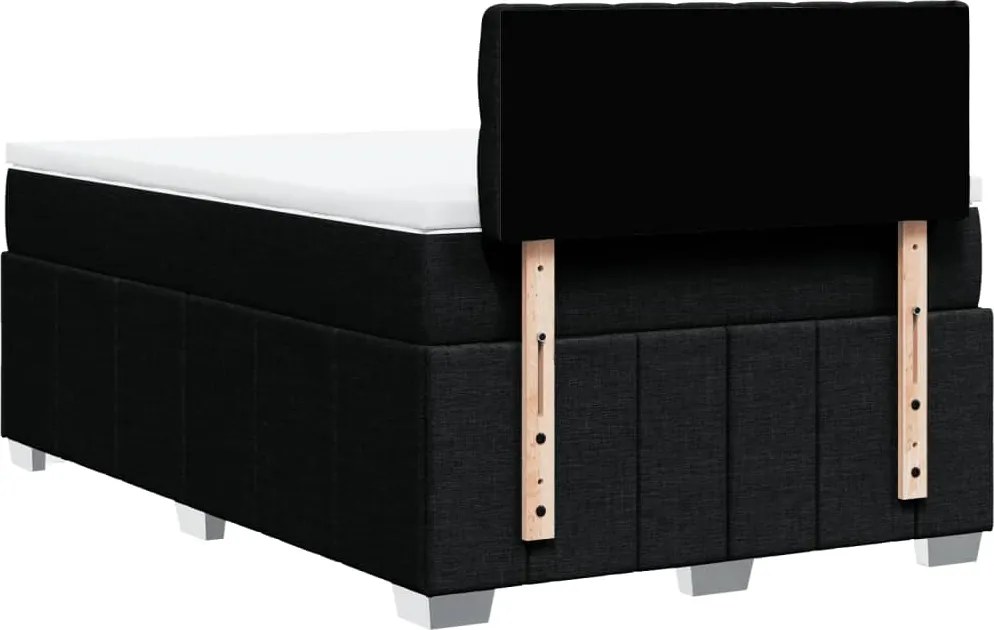 Box spring postel s matrací černá 120x190 cm textil 3287016