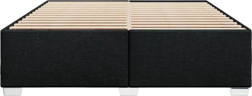Rám postele bez matrace černý 200 x 200 cm textil 3284501