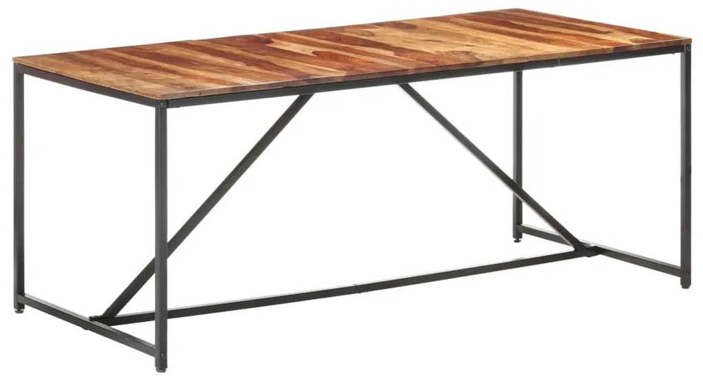 286343 vidaXL Jídelní stůl 180 x 90 x 76 cm masivní sheeshamové dřevo