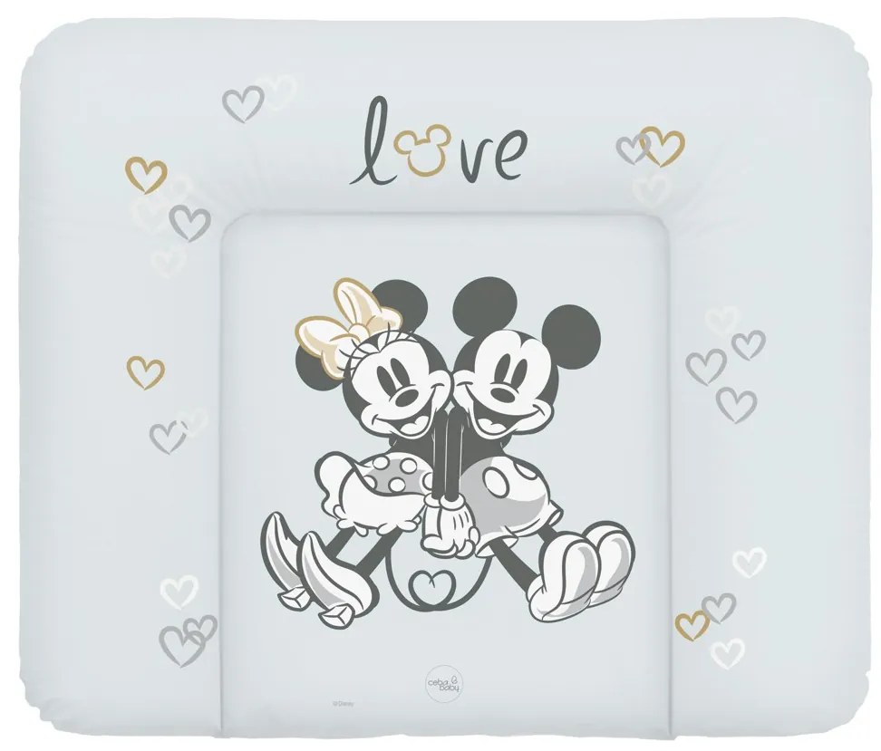 CEBA Podložka přebalovací měkká na komodu (85x72) Disney Minnie & Mickey Grey