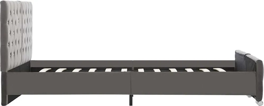 Rám postele šedý samet 140 x 200 cm 286832